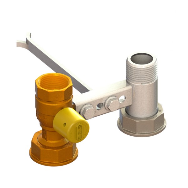 Greiner S.p.A. | Taps and fittings Dept. | Bracket for gas meter L=110 ...